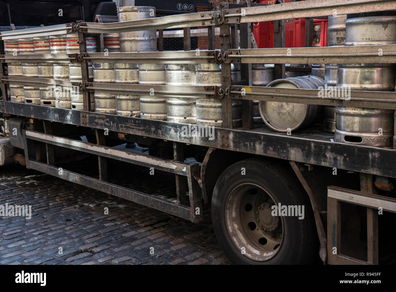 Drums Loaded on Truck Stock Photo - Alamy