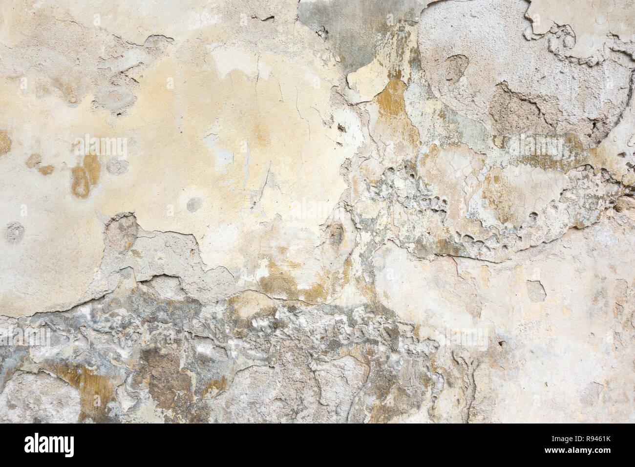 Old Wall With Peel Grey Stucco Texture. Retro Vintage Worn Wall ...