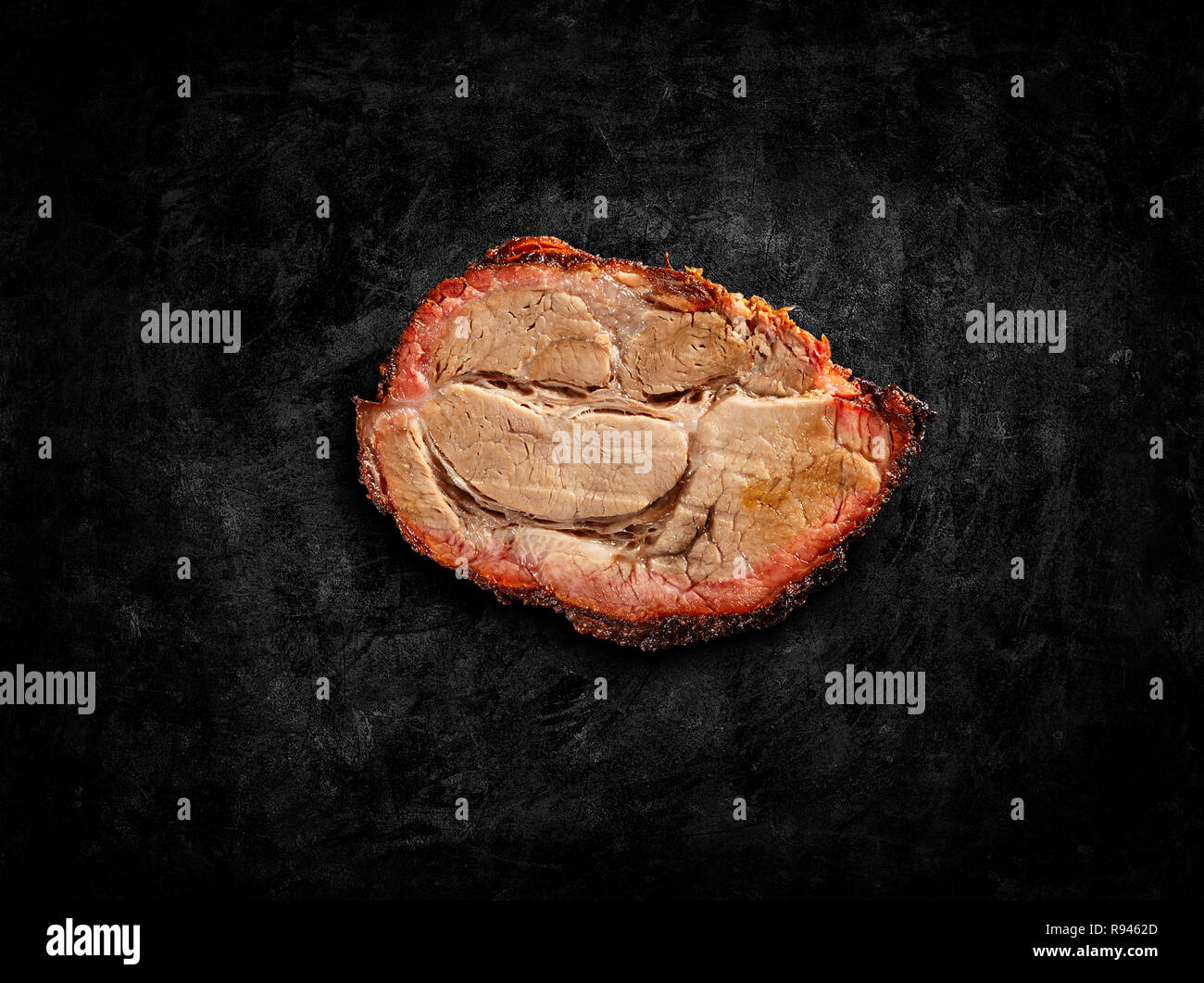 Spare rib on black background Stock Photo - Alamy
