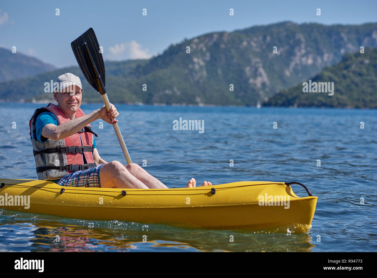 Kayaking kayak male man hi-res stock photography and images - Alamy