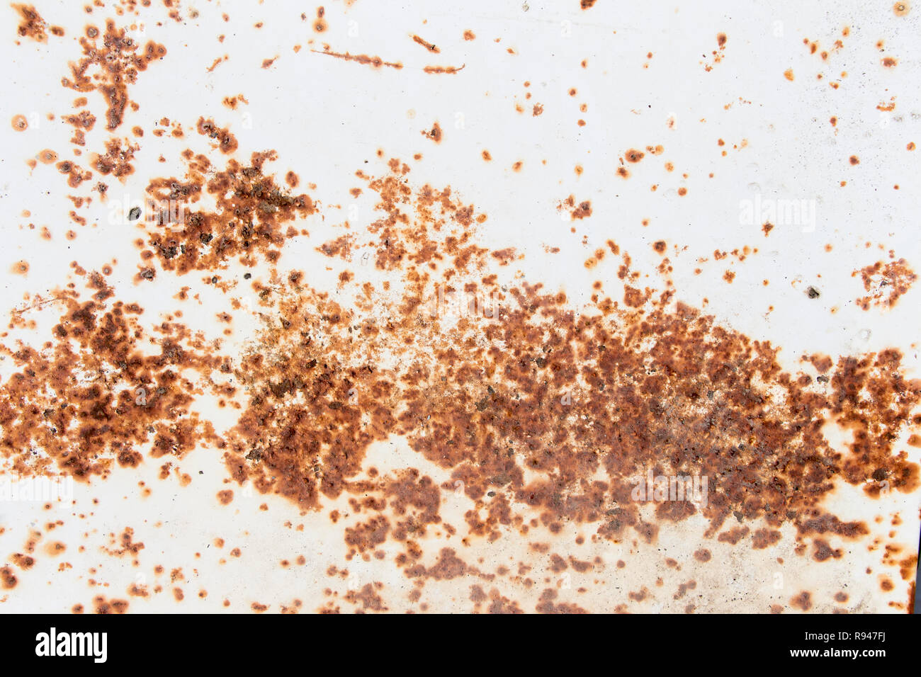 white texture of rusty metal, rusty white metal background Stock Photo ...