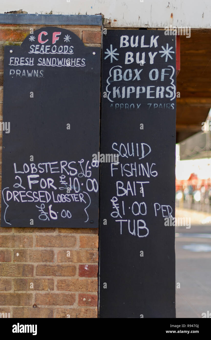 food signs and prices Stock Photo - Alamy