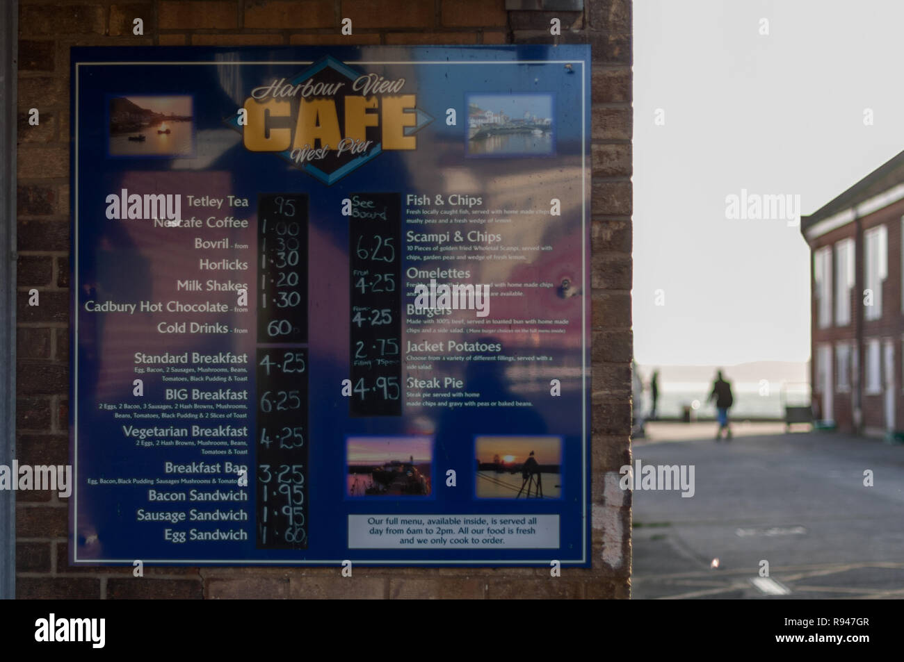 food signs and prices Stock Photo - Alamy