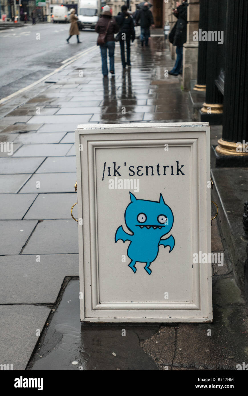 humorous eccentric sign in street Stock Photo - Alamy