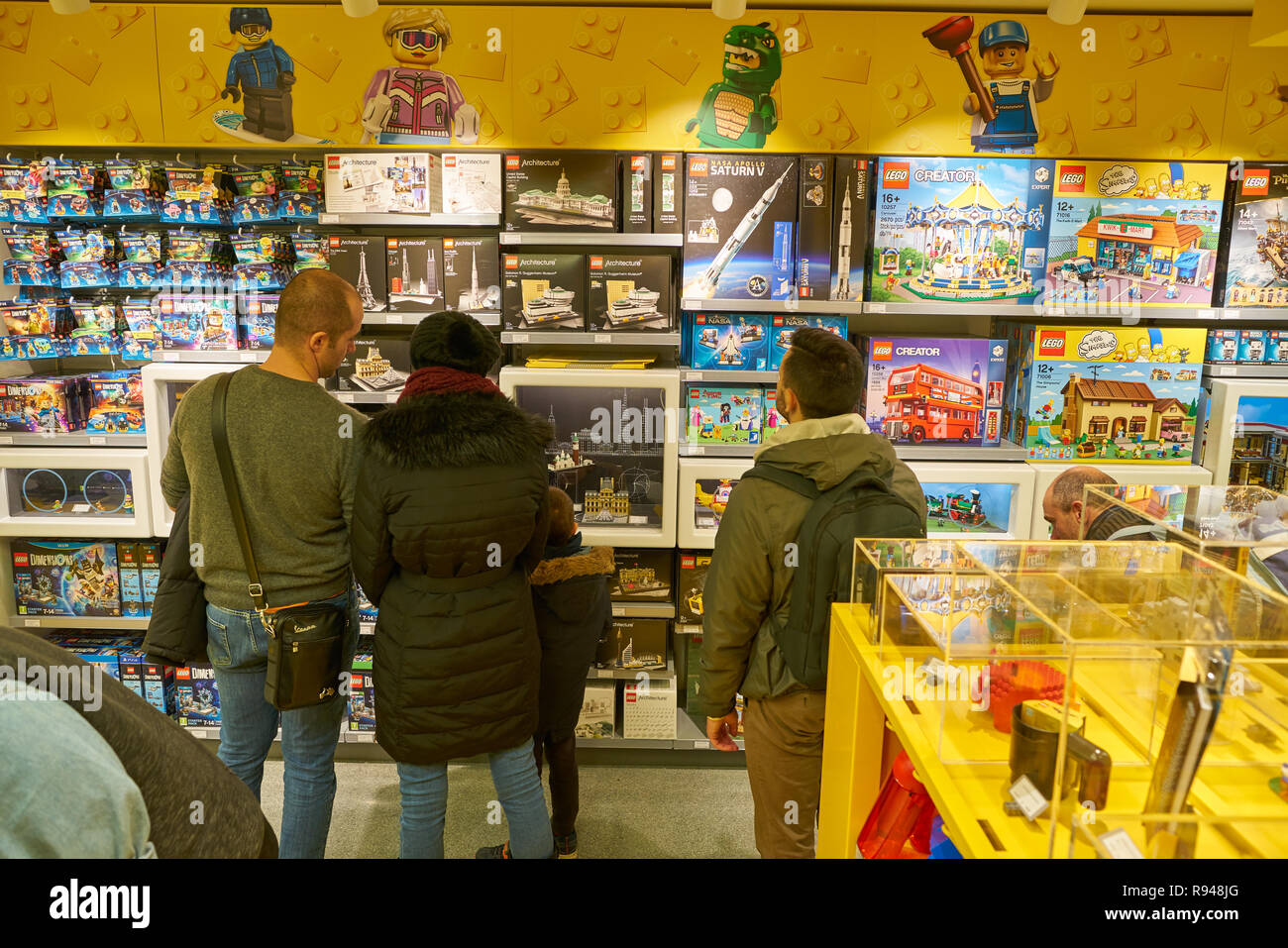 MILAN, ITALY - CIRCA NOVEMBER, 2017: inside LEGO store in Milan. Lego ...