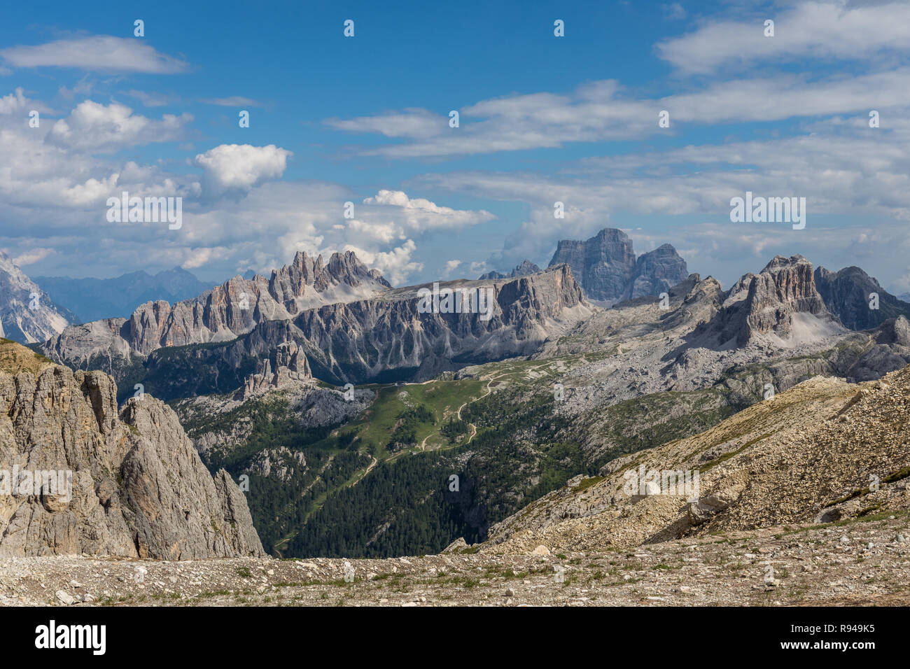 Italian Dolomites, view from Lagazuoi mountain Stock Photo - Alamy