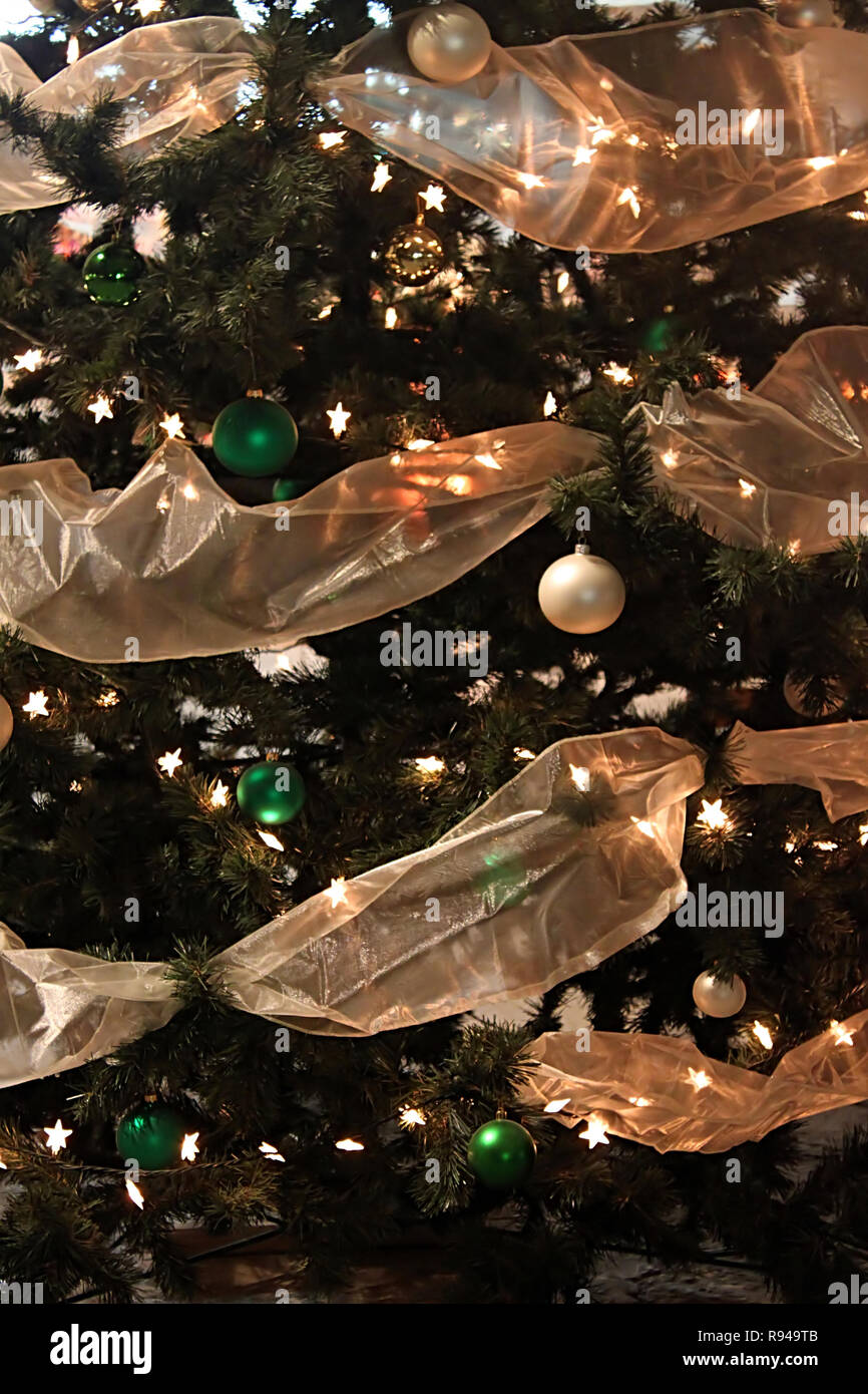 Decoration of Christmas tree. Close-up Stock Photo - Alamy