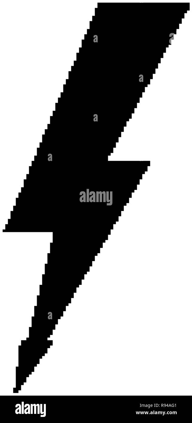 Simple black thunder icon. Thunderbolt and flash lighting sign Stock ...