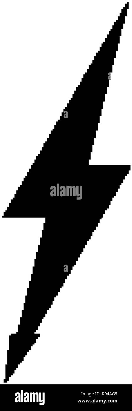 Simple black thunder icon. Thunderbolt and flash lighting sign Stock ...
