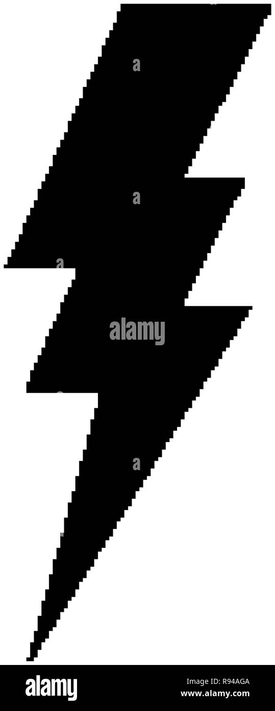 Simple black thunder icon. Thunderbolt and flash lighting sign Stock ...