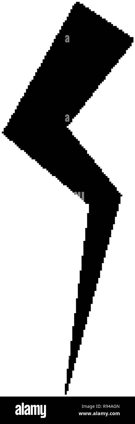 Simple black thunder icon. Thunderbolt and flash lighting sign Stock ...