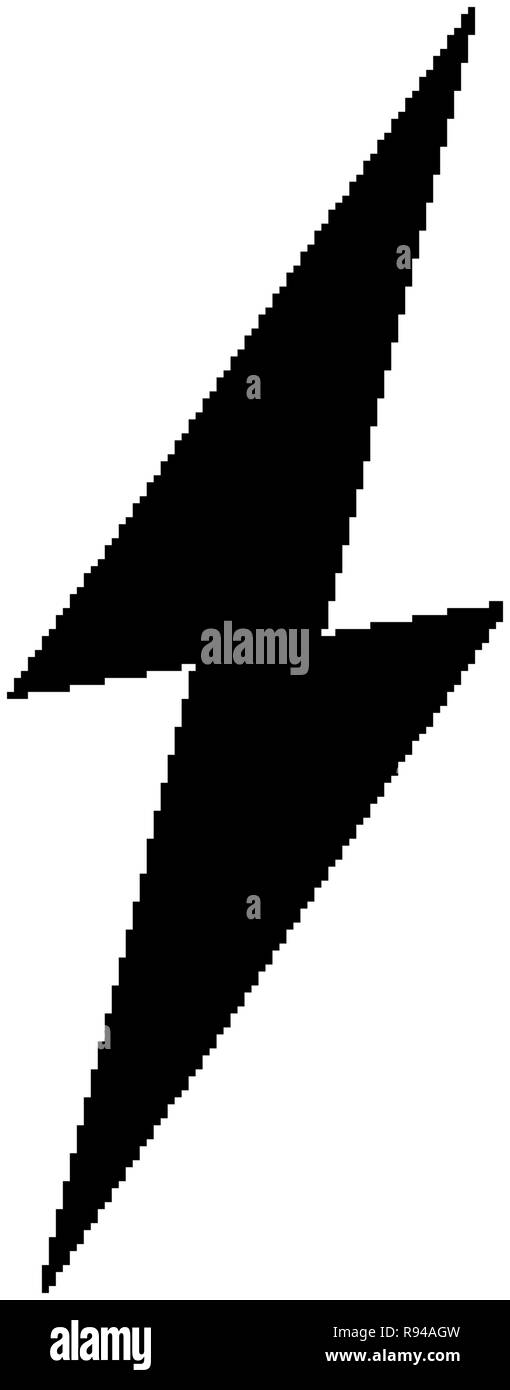 Simple black thunder icon. Thunderbolt and flash lighting sign Stock ...