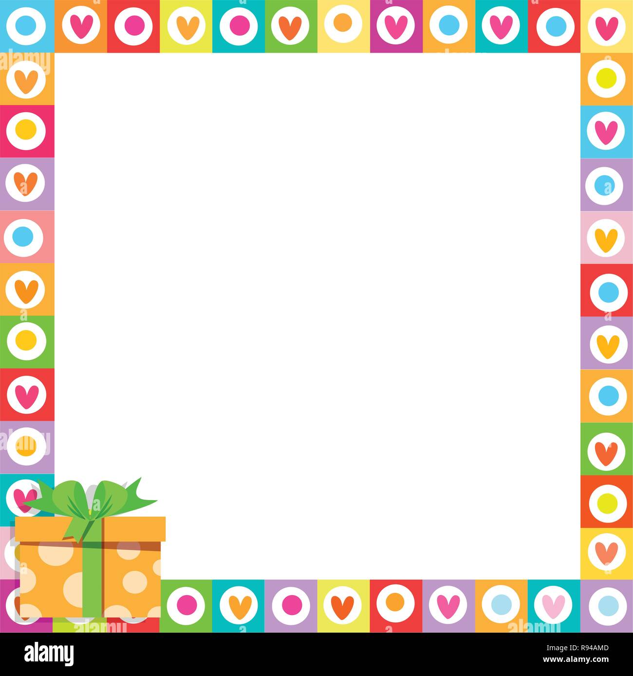 Rainbow Hearts Border