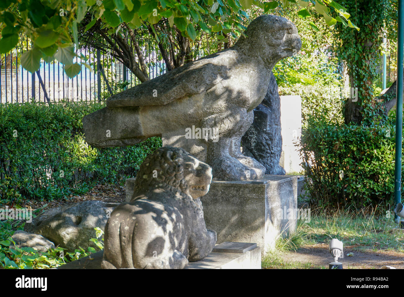 Archaeological artifacts a statue of a bird in the Agora in ancient ...
