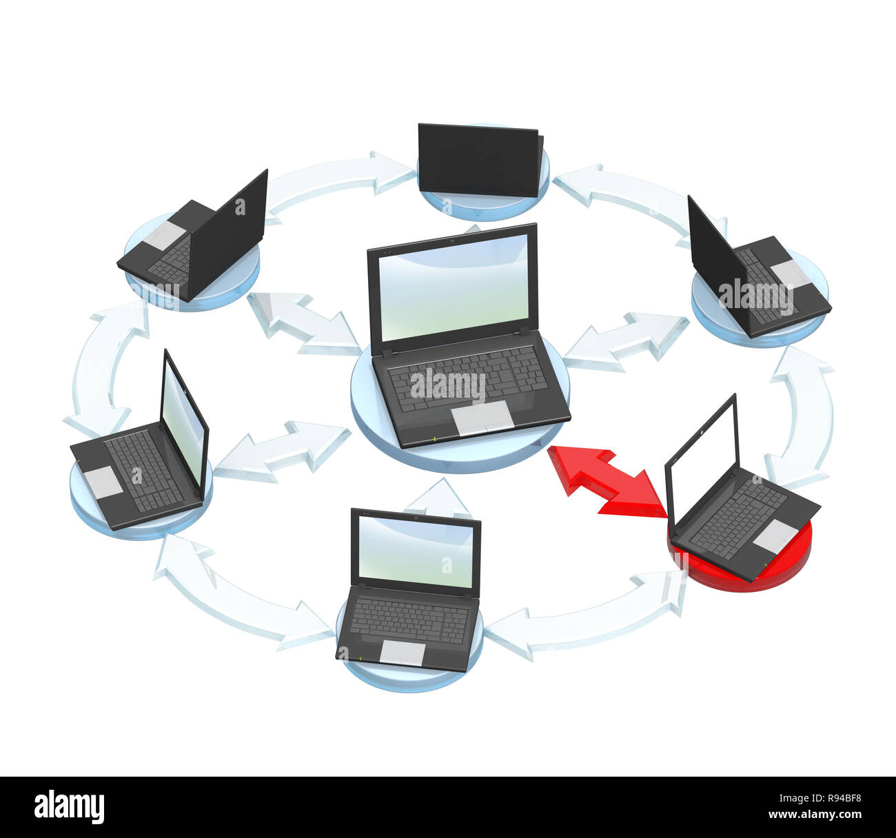 Conceptual image - connection error. Isolated over white Stock Photo ...