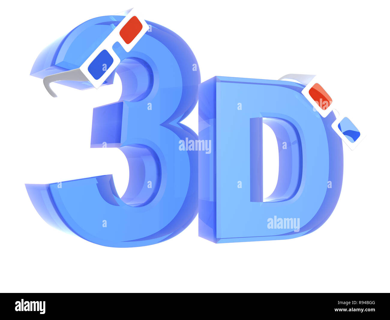 3d glasses. Objects isolated over white Stock Photo - Alamy