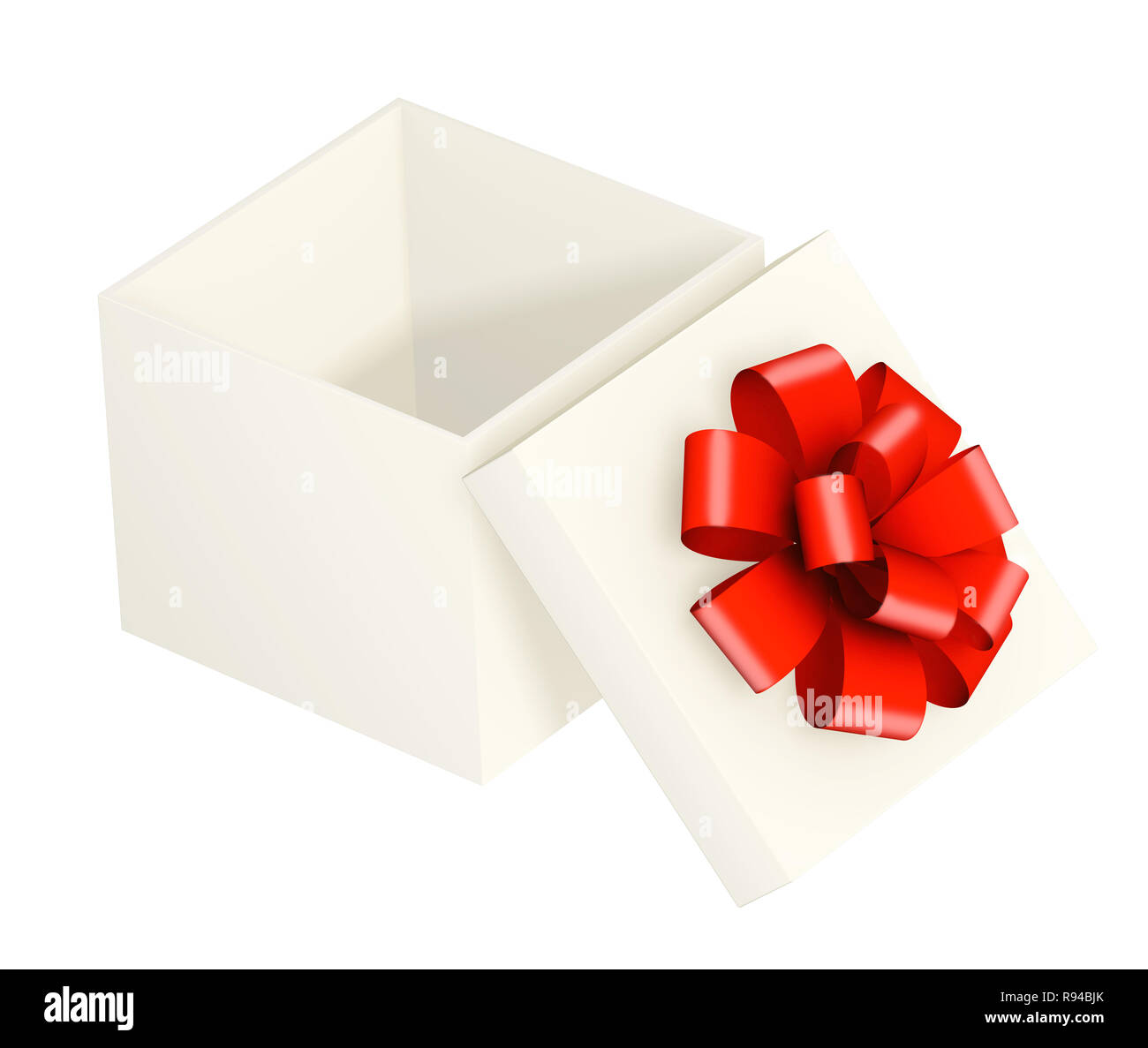Opened gift - object isolated over white Stock Photo - Alamy