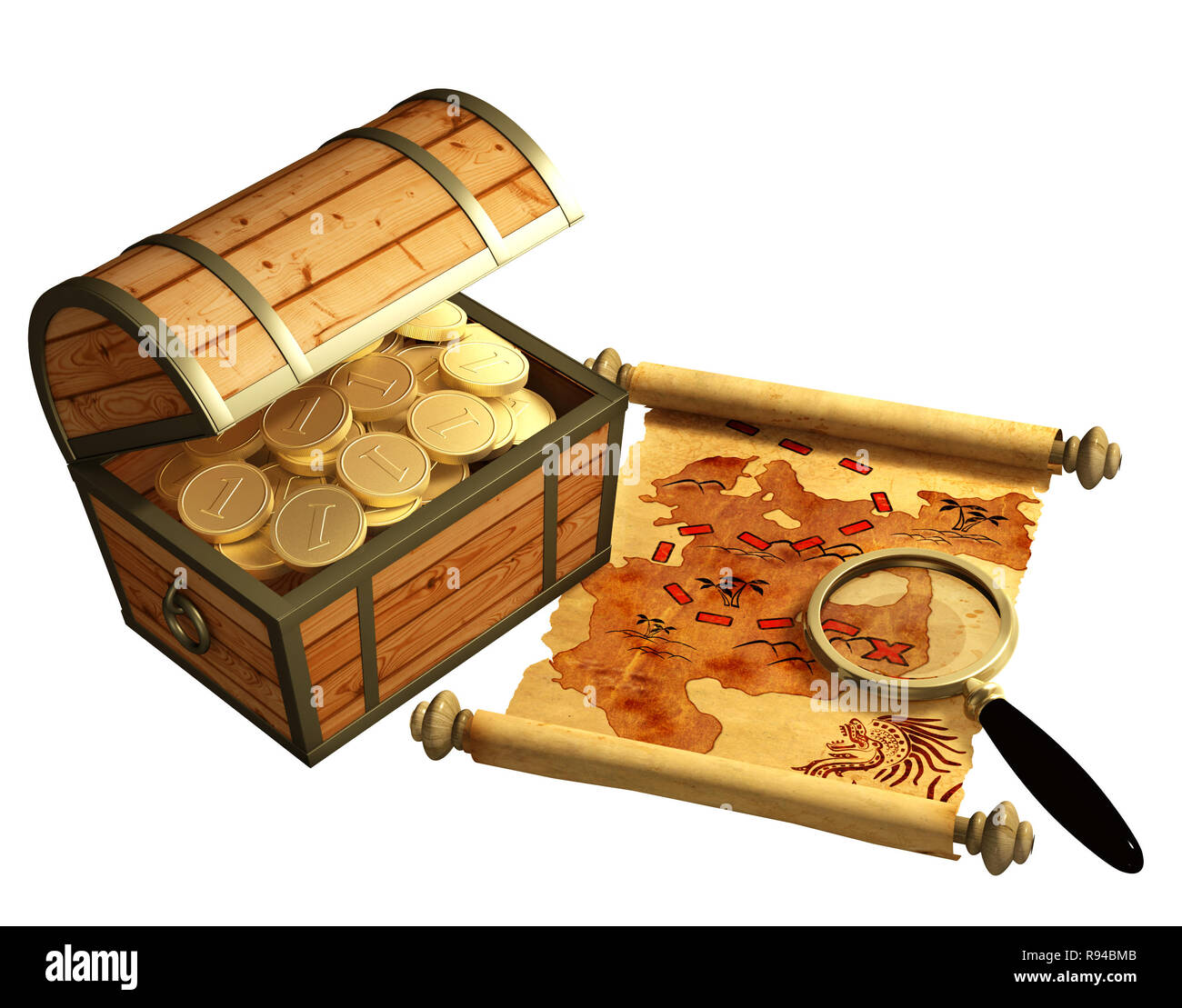 Medieval treasure find gold Cut Out Stock Images & Pictures - Alamy