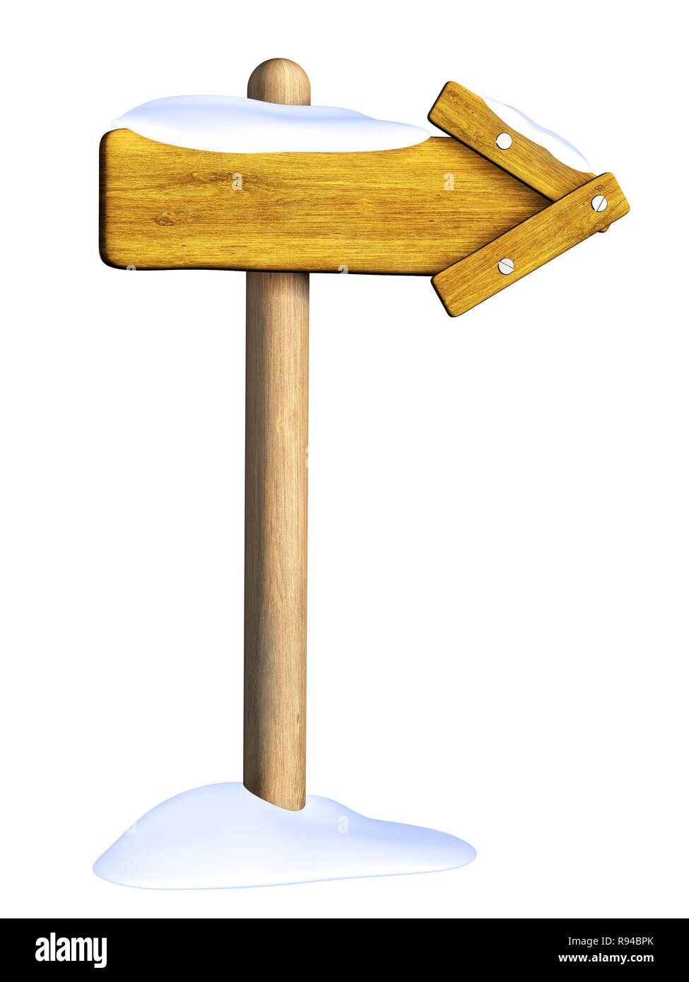 Wooden sign - object isolated over white Stock Photo - Alamy