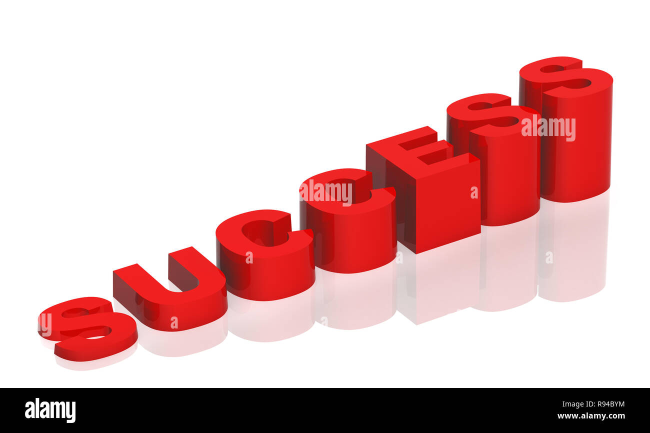 Word success as a ladder. Object over white Stock Photo - Alamy