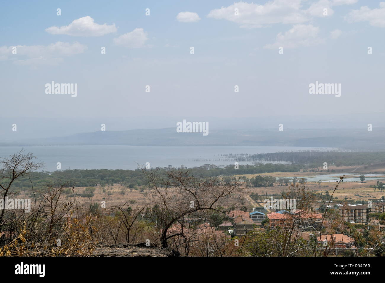 Lake Nakuru seen from Hyrax Hill Museum, Nakuru Stock Photo - Alamy
