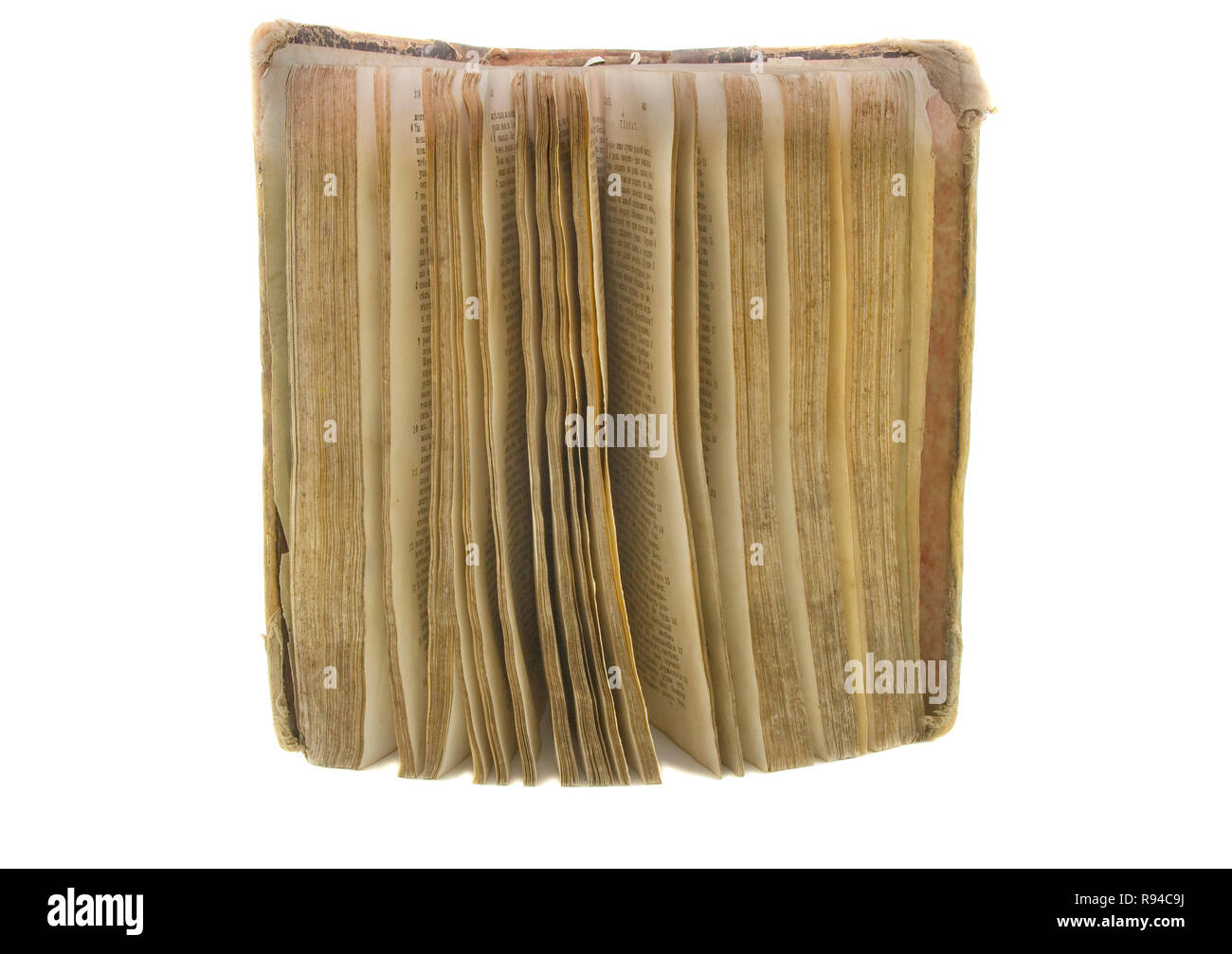 very old bible on the white background Stock Photo - Alamy