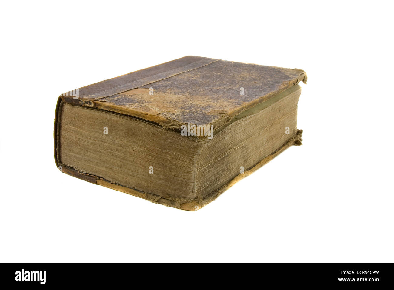 very old bible on the white background Stock Photo - Alamy
