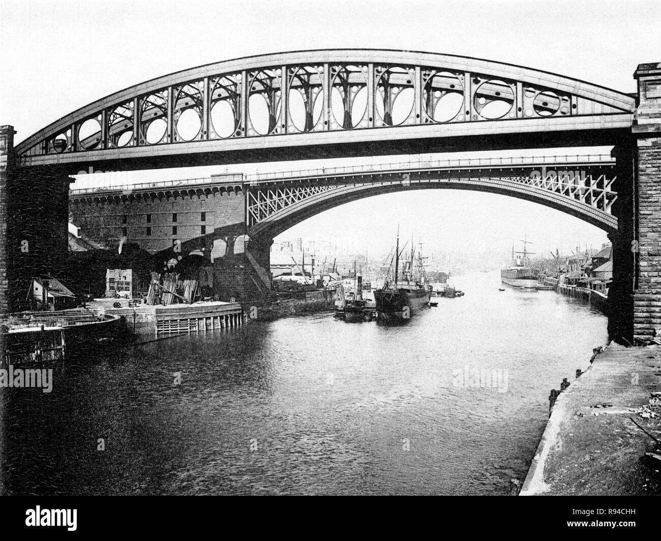 River wear at sunderland Black and White Stock Photos & Images - Alamy