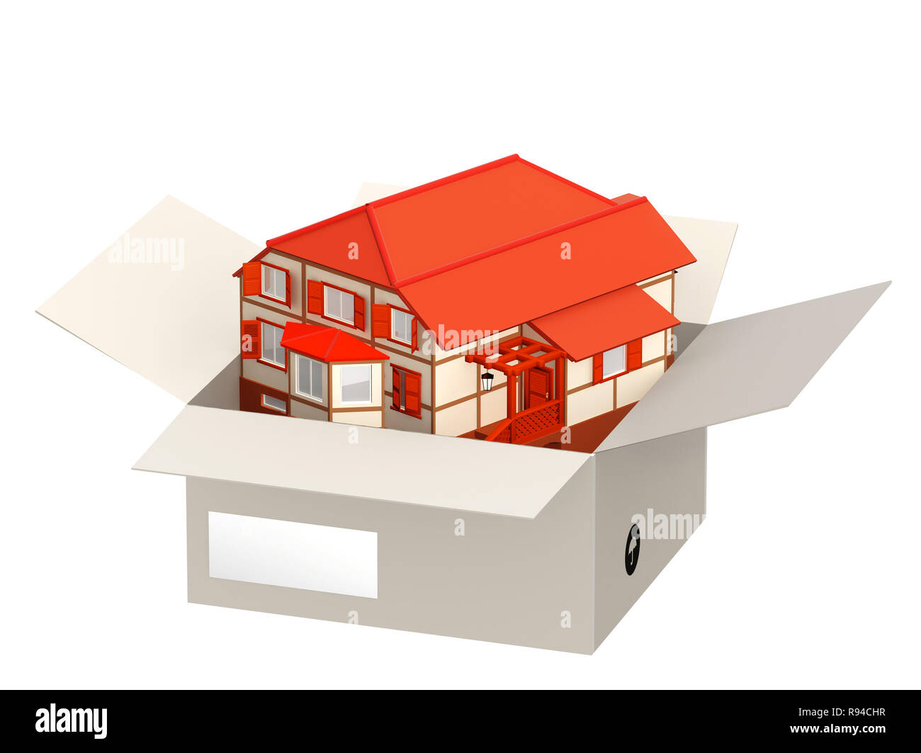 Residential house 3d image Cut Out Stock Images & Pictures - Alamy