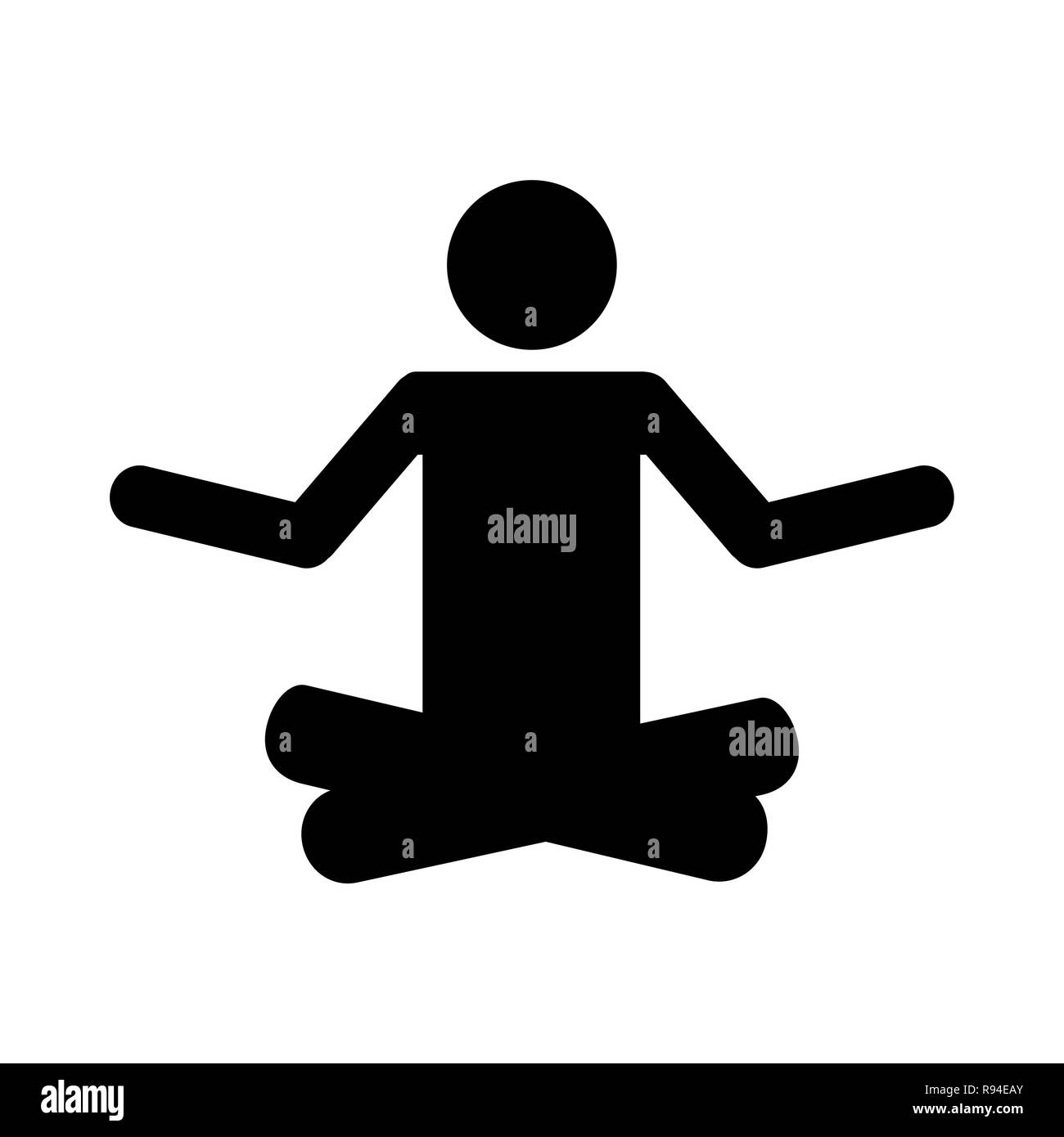Person practicing zen meditation Stock Vector Images - Alamy