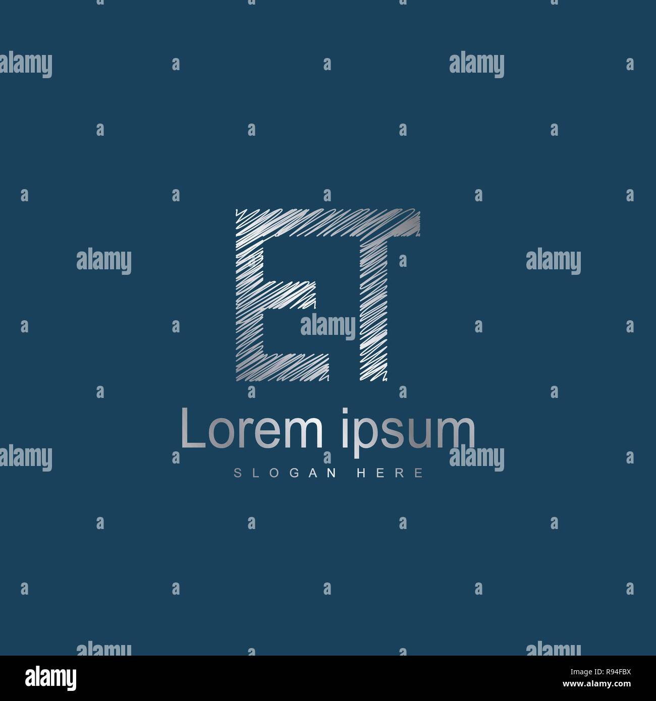 Initial Letter ET Logo Template Vector Design Stock Vector Image & Art ...