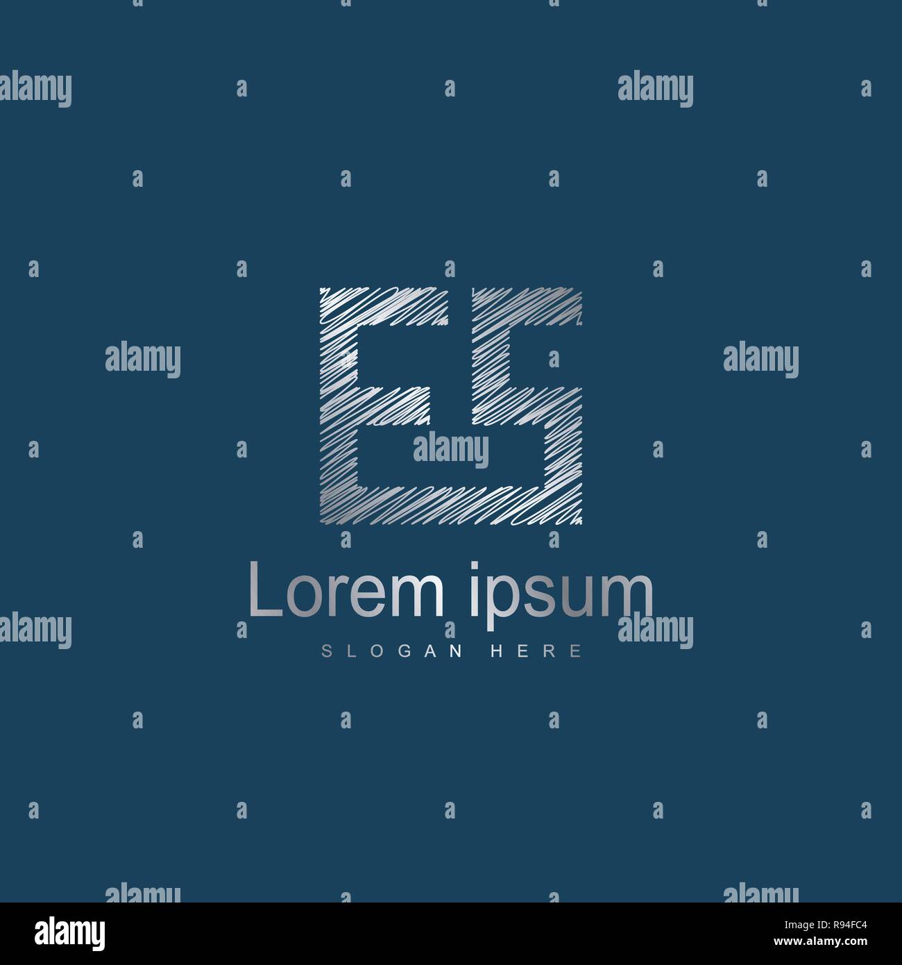 Initial Letter ES Logo Template Vector Design Stock Vector Image & Art - Alamy