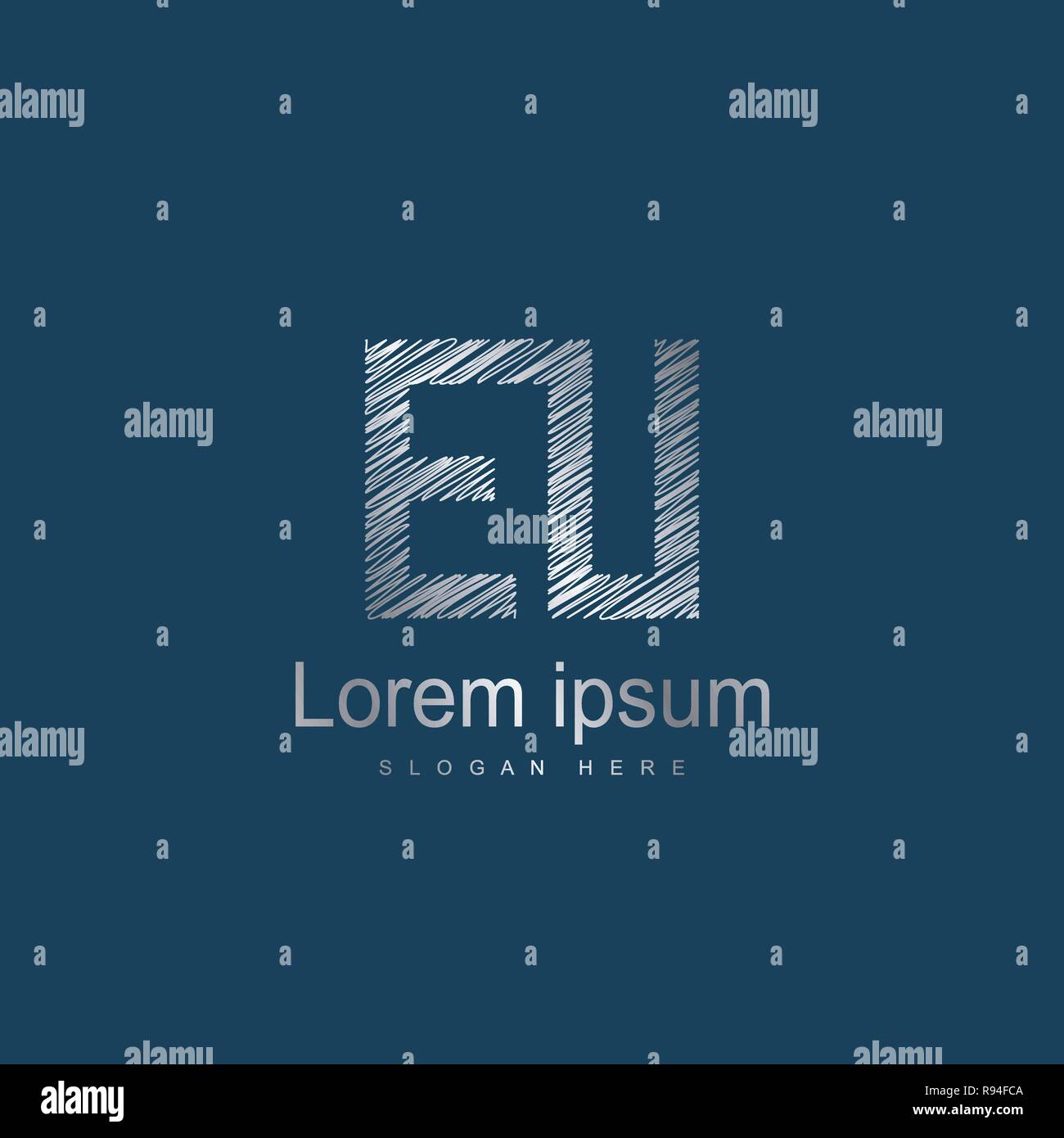 Initial Letter EU Logo Template Vector Design Stock Vector Image & Art - Alamy