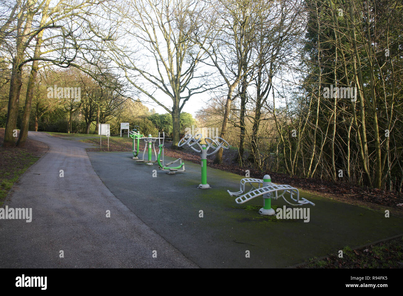 The fitness station at Haden hill park, Cradley Heath, Sandwell, West ...