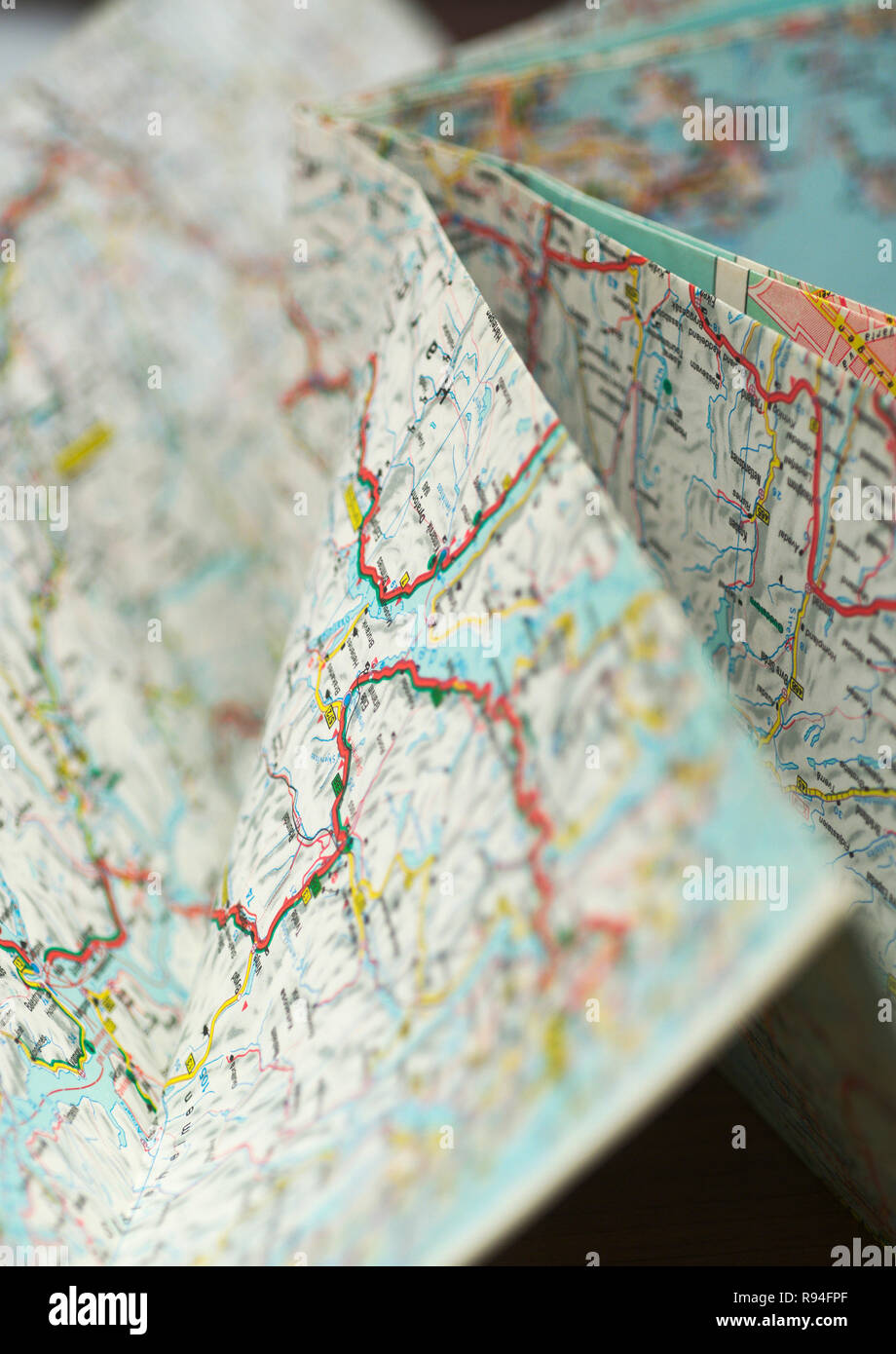 Folded map hi-res stock photography and images - Alamy