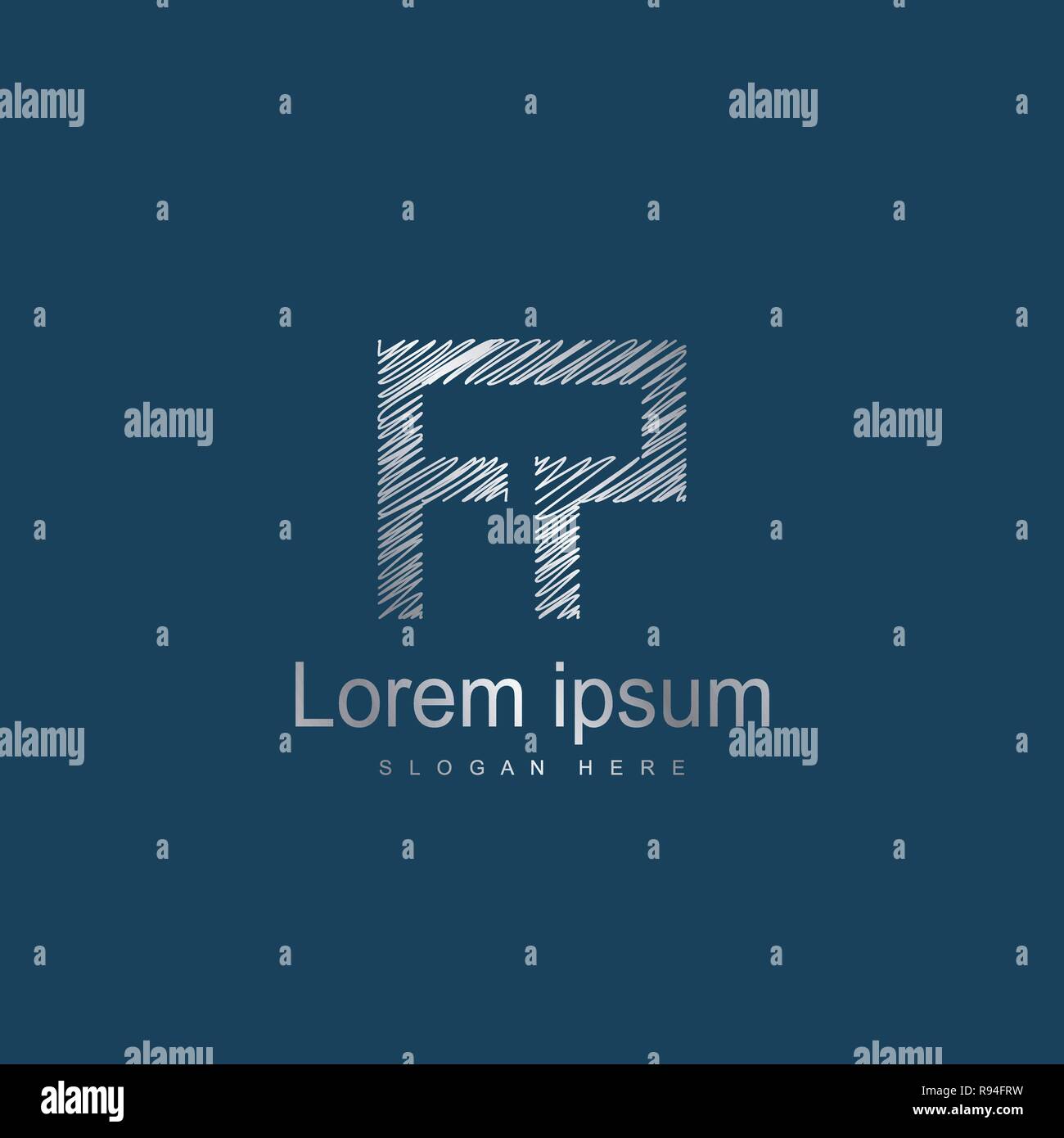 Initial Letter FP Logo Template Vector Design Stock Vector Image & Art ...