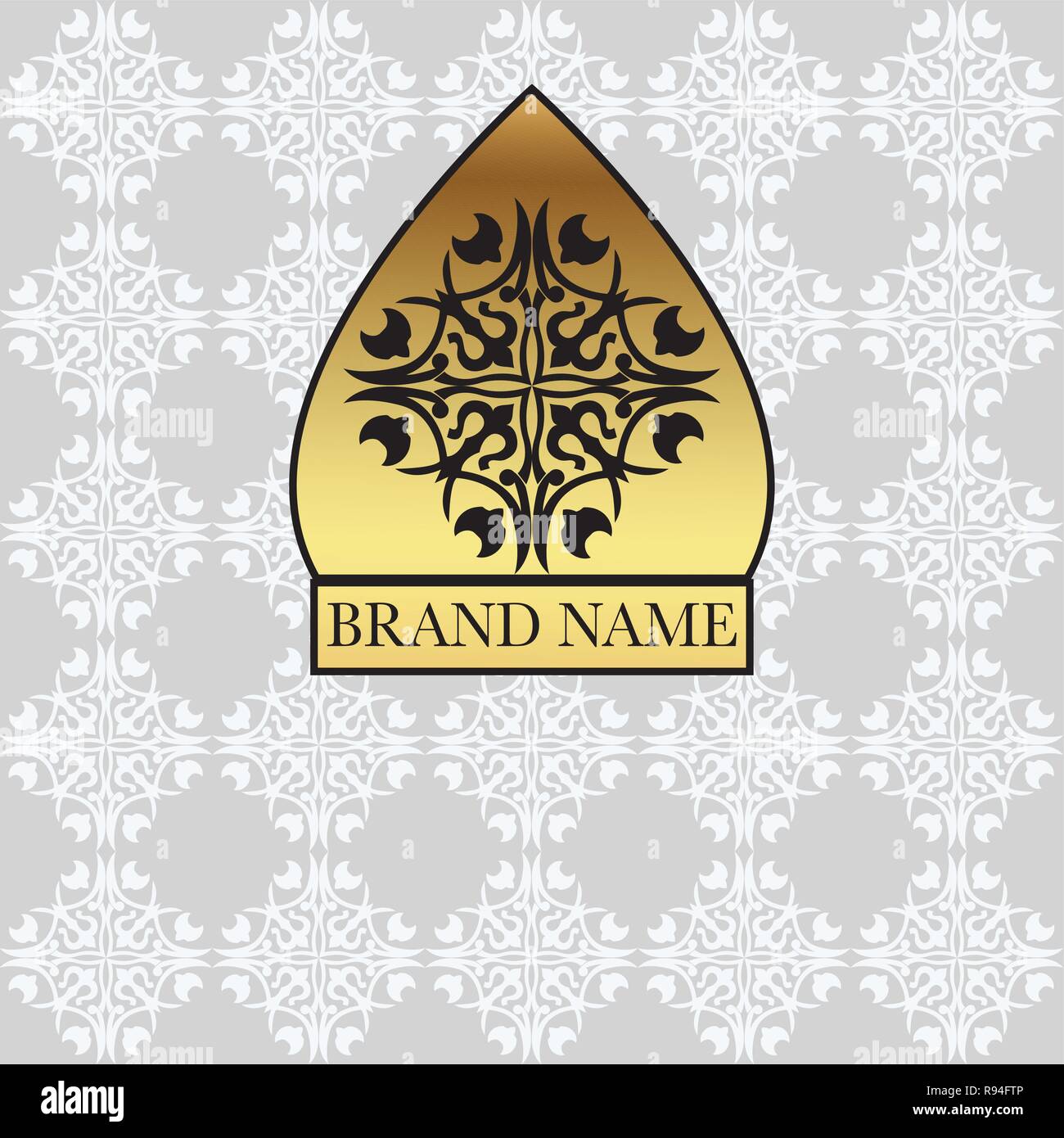 Vintage Pattern With Brand Name Stock Vector Image & Art - Alamy