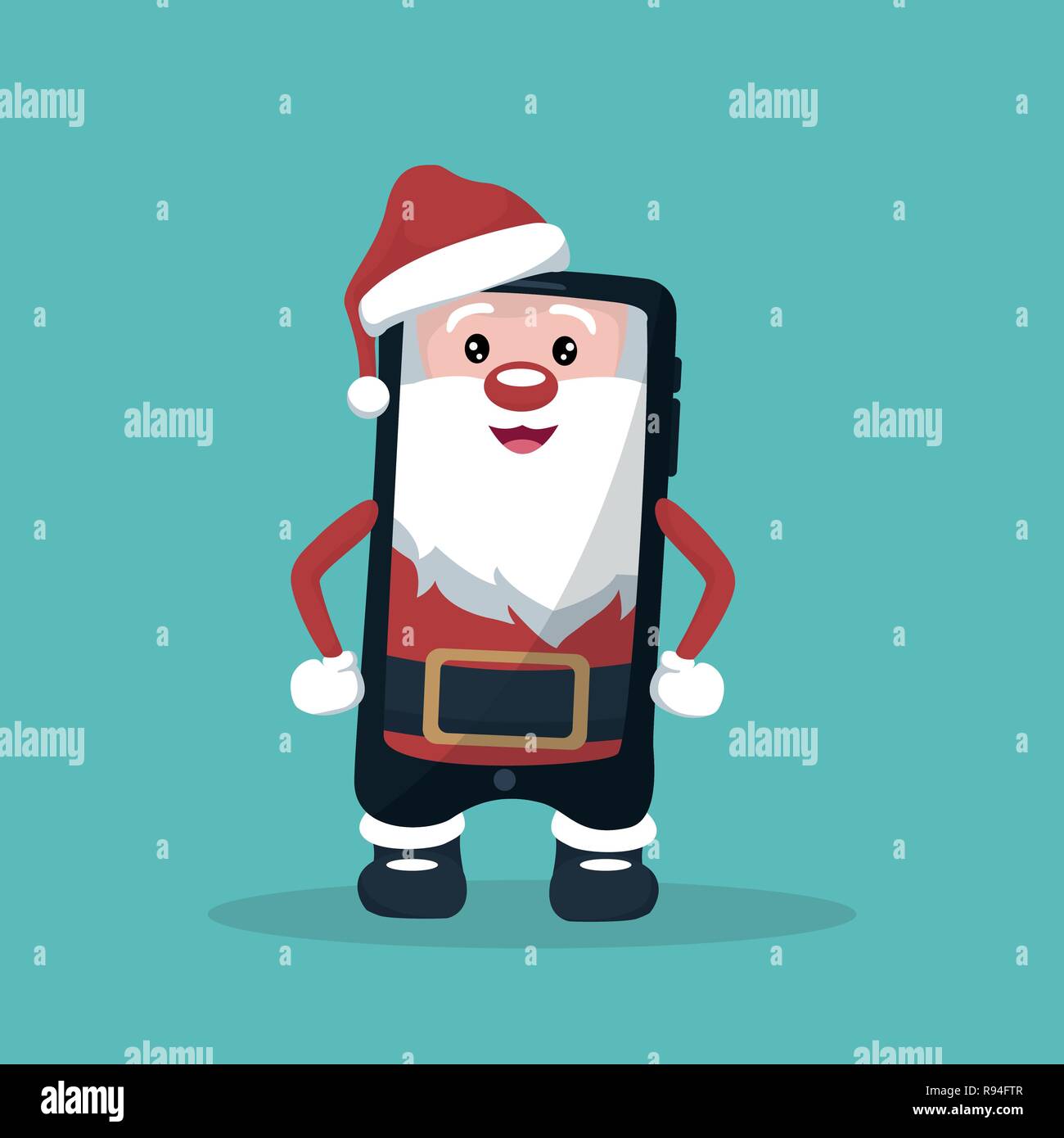 Hand santa claus in white Stock Vector Images - Alamy