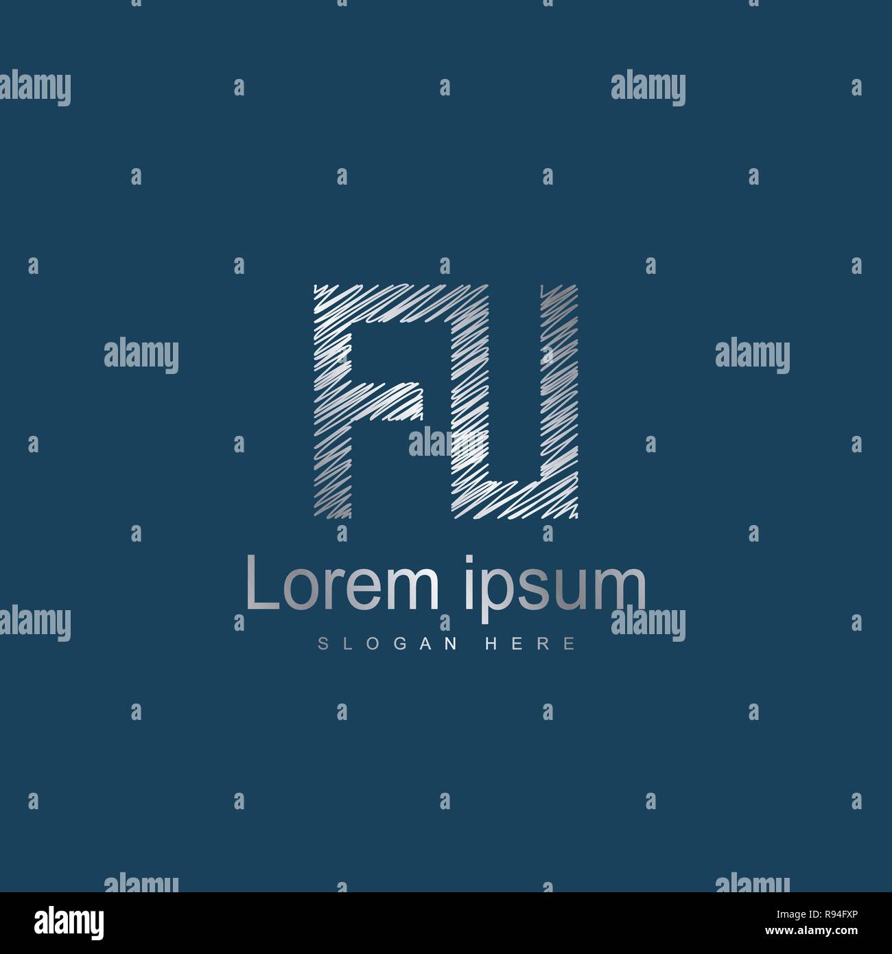 Initial Letter FU Logo Template Vector Design Stock Vector Image & Art ...