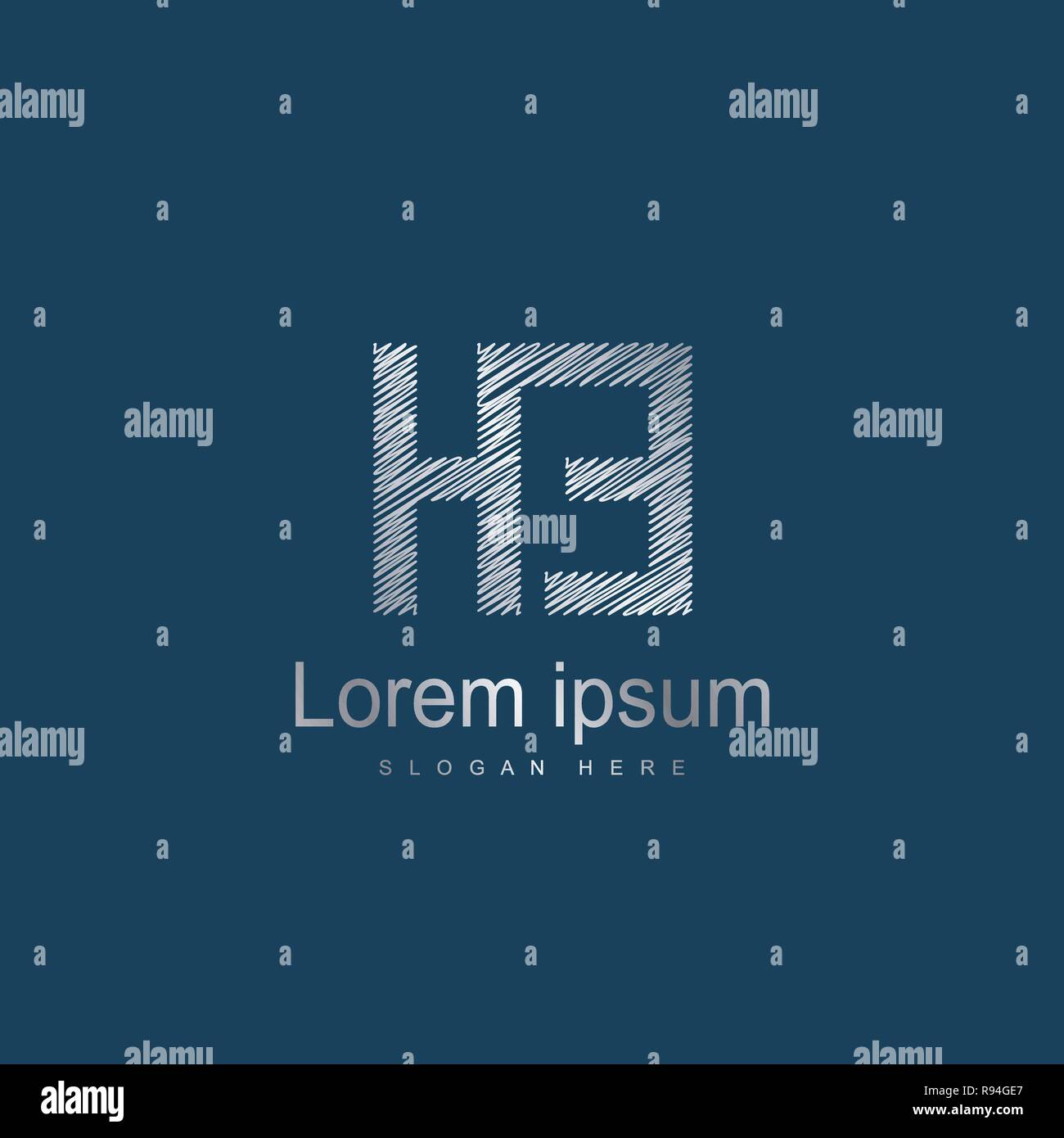 Initial Letter HE Logo Template Vector Design Stock Vector Image & Art ...