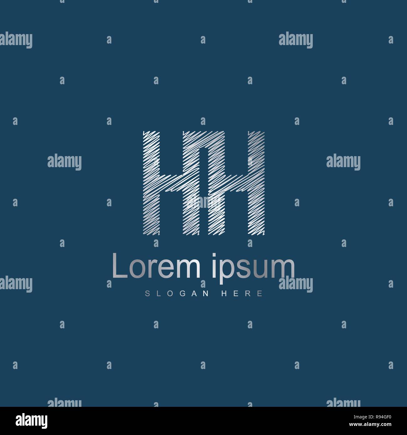 Initial Letter HH Logo Template Vector Design Stock Vector Image & Art ...