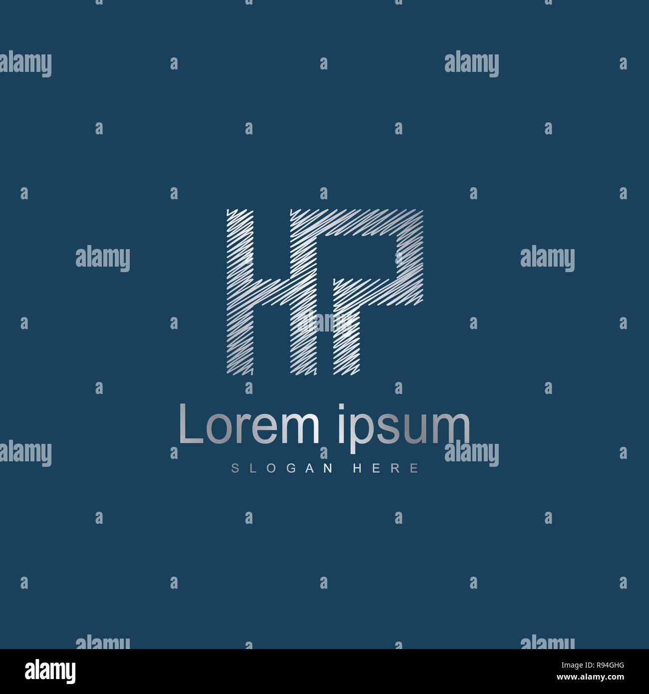 Initial Letter HP Logo Template Vector Design Stock Vector Image & Art ...