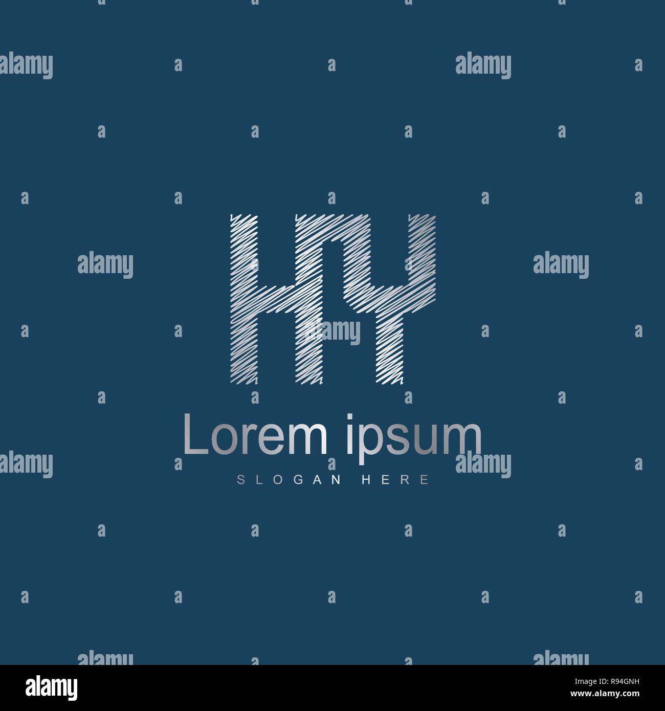 Initial Letter HY Logo Template Vector Design Stock Vector Image & Art ...