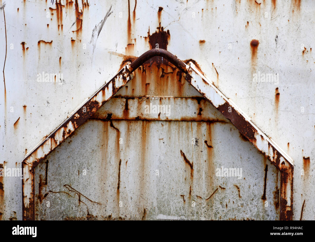 Rusty metal recycling container, grunge background texture Stock Photo ...