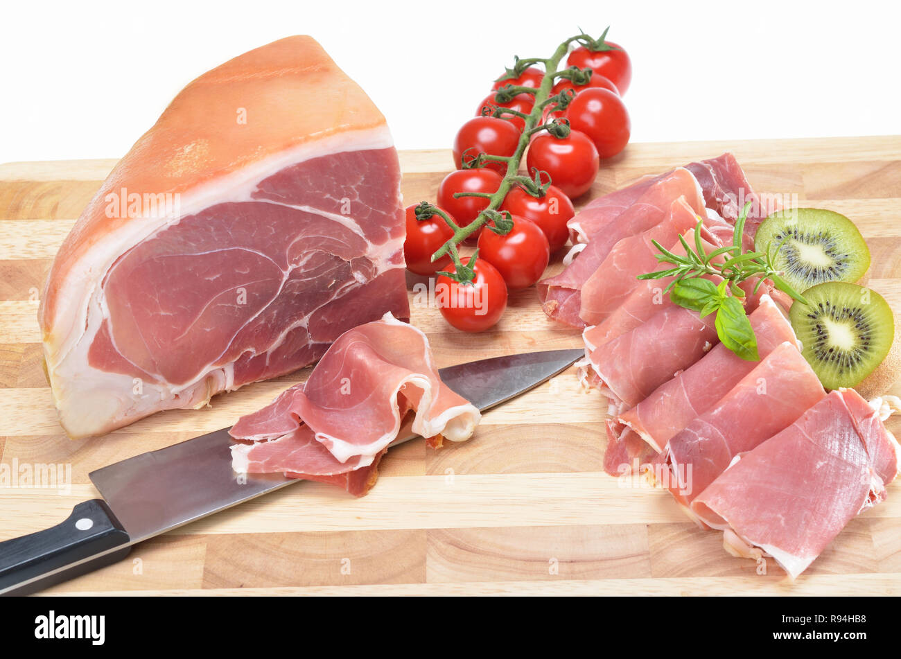 Fine italian ham, aged according to traditional recipes Stock Photo - Alamy