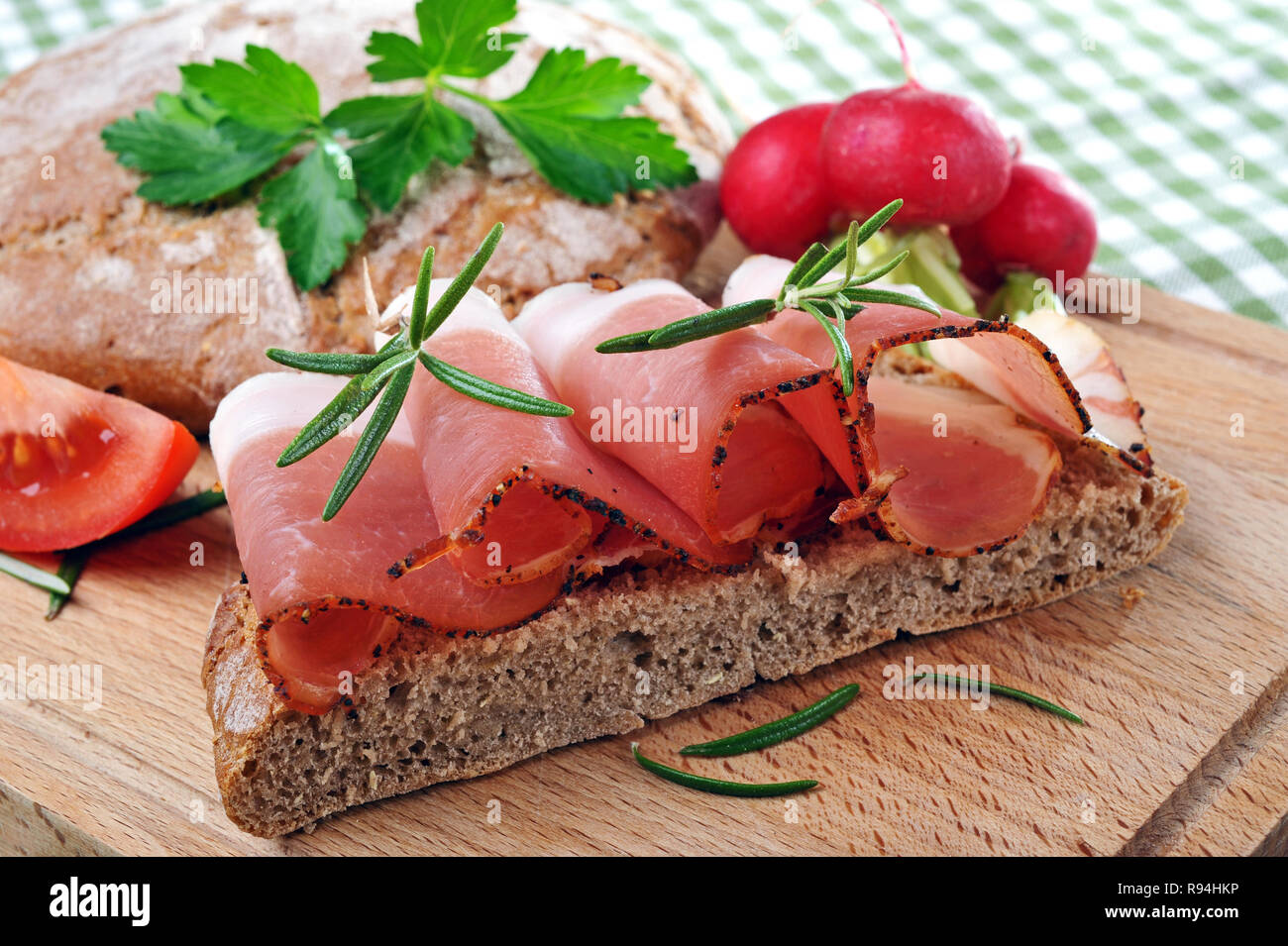 Meat sandwich on rye bread hi-res stock photography and images - Alamy