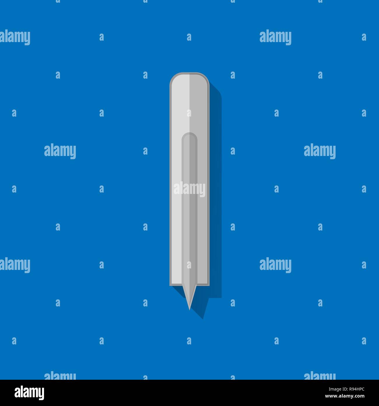 Blood lancet. One-time steel medical tool for puncturing a finger ...