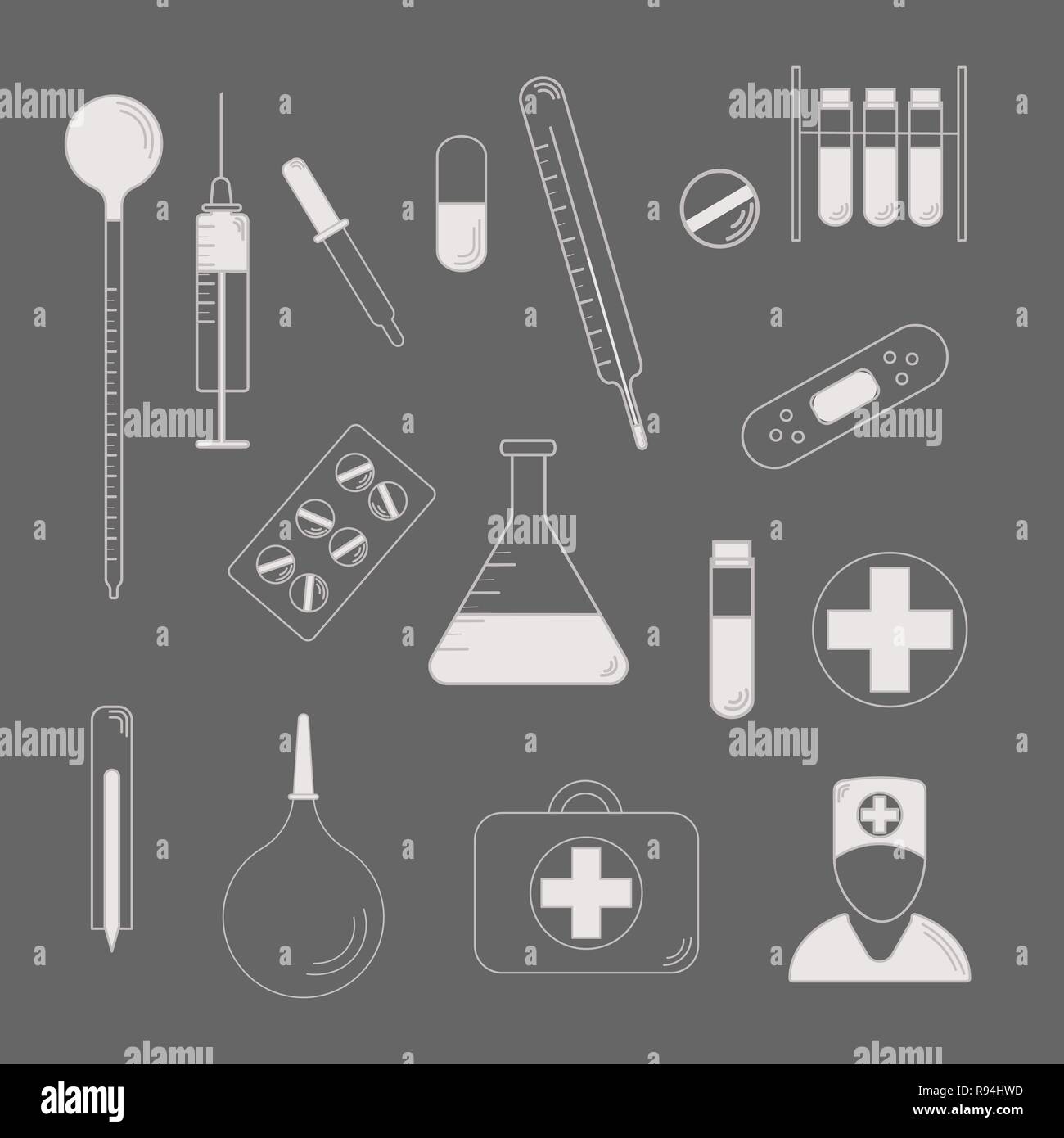 Glass medical pharmaceutical sterile Stock Vector Images - Alamy
