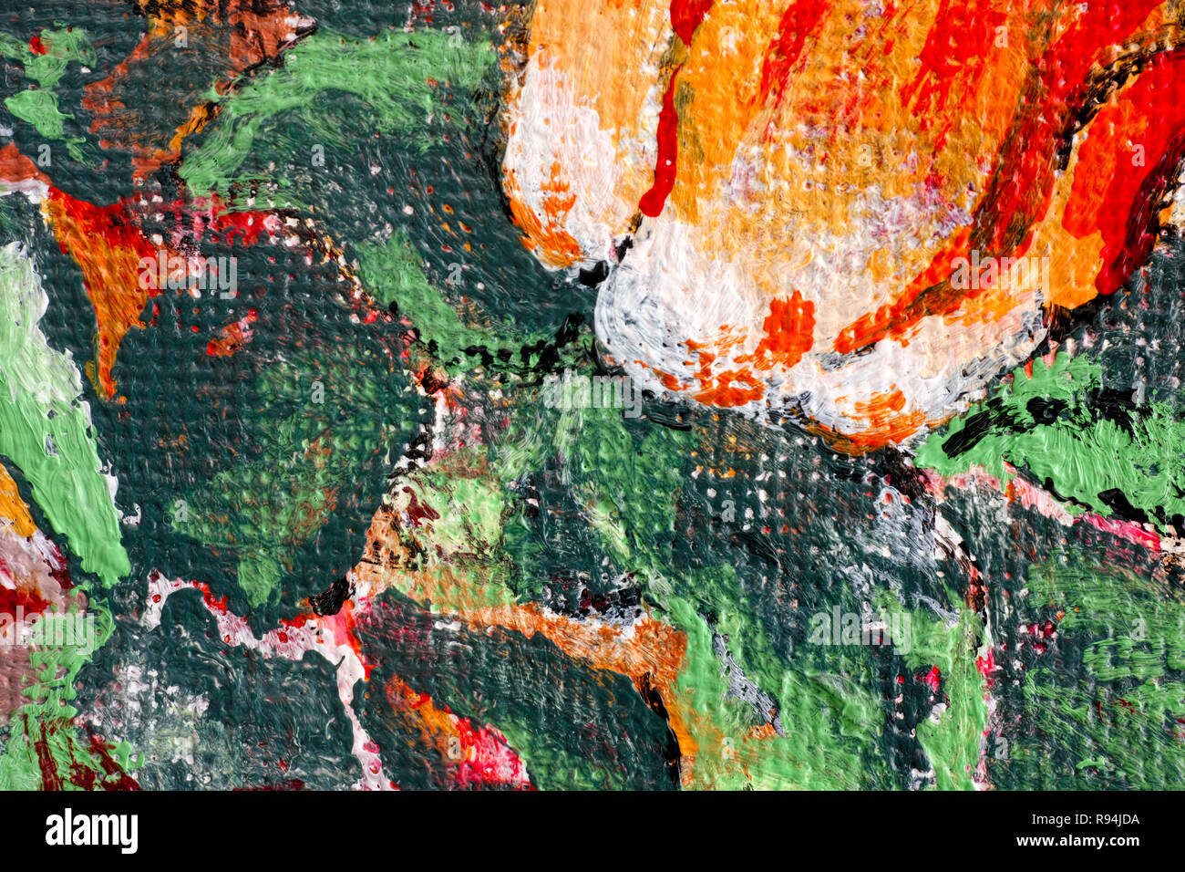 Close-up of abstract hand drawing acrylic painting Stock Photo - Alamy