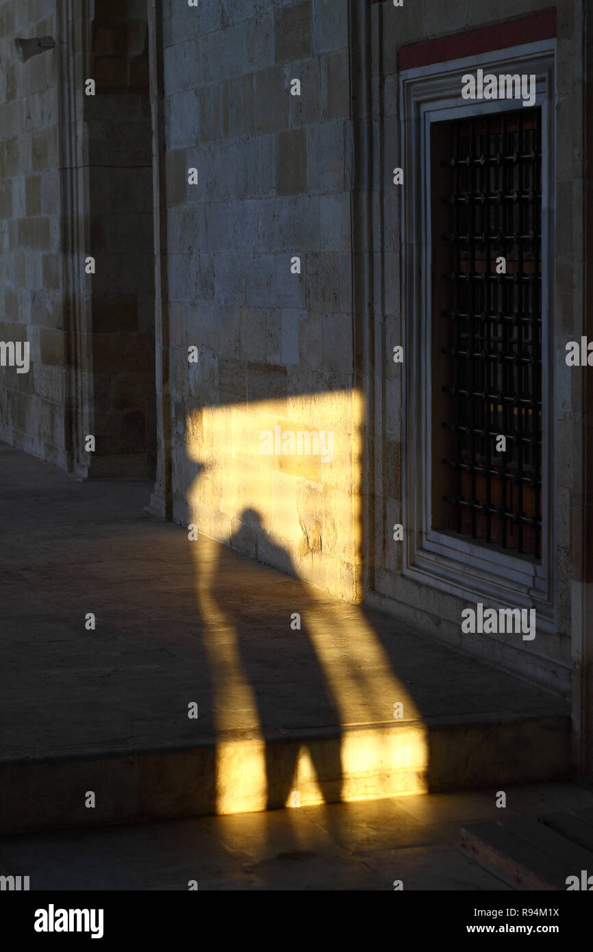 Man Behind The Shadows Stock Photo - Alamy
